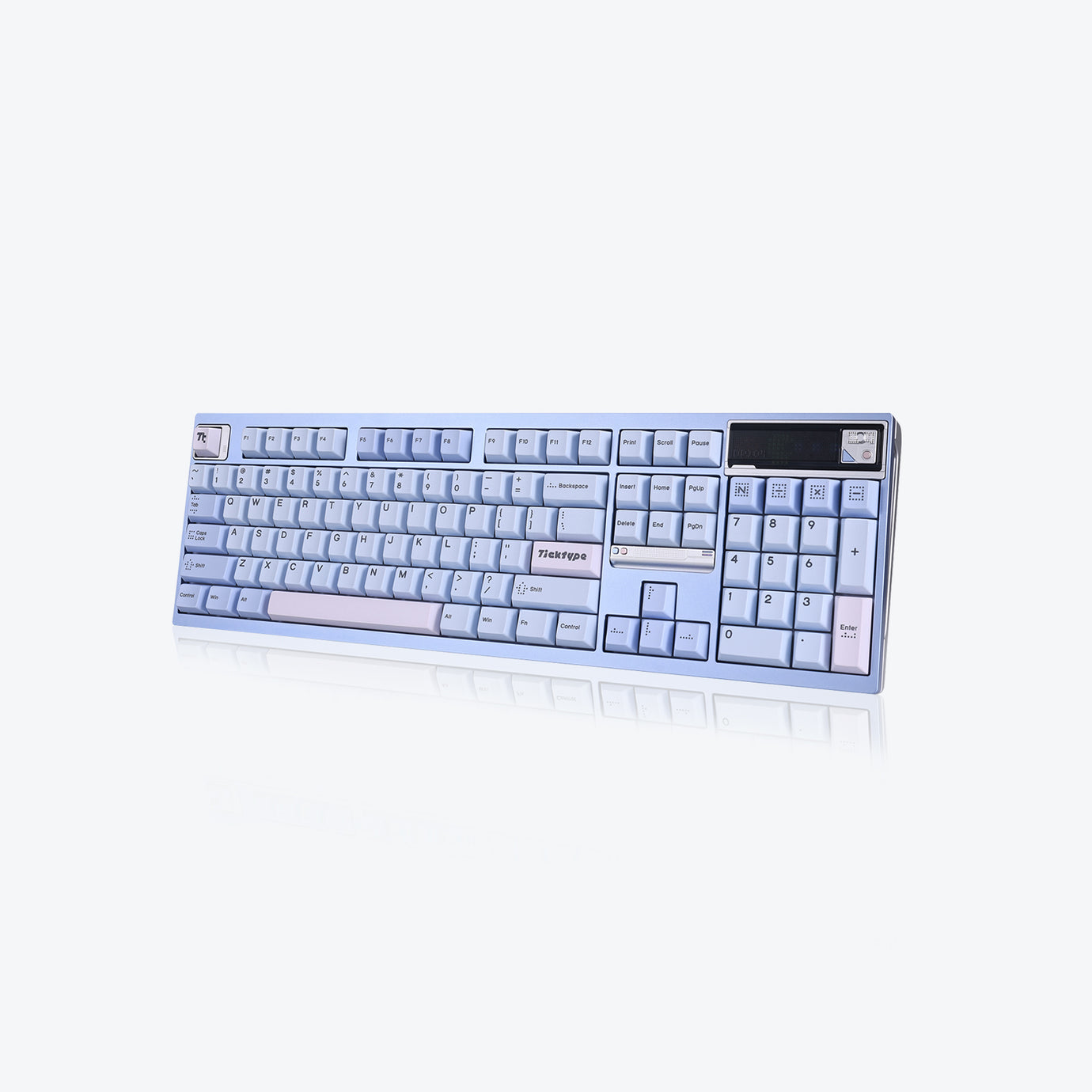 DP 104 Wireless Tri-mode Switch Mechanical Keyboard --Blue Sky & Rye L – Ticktype