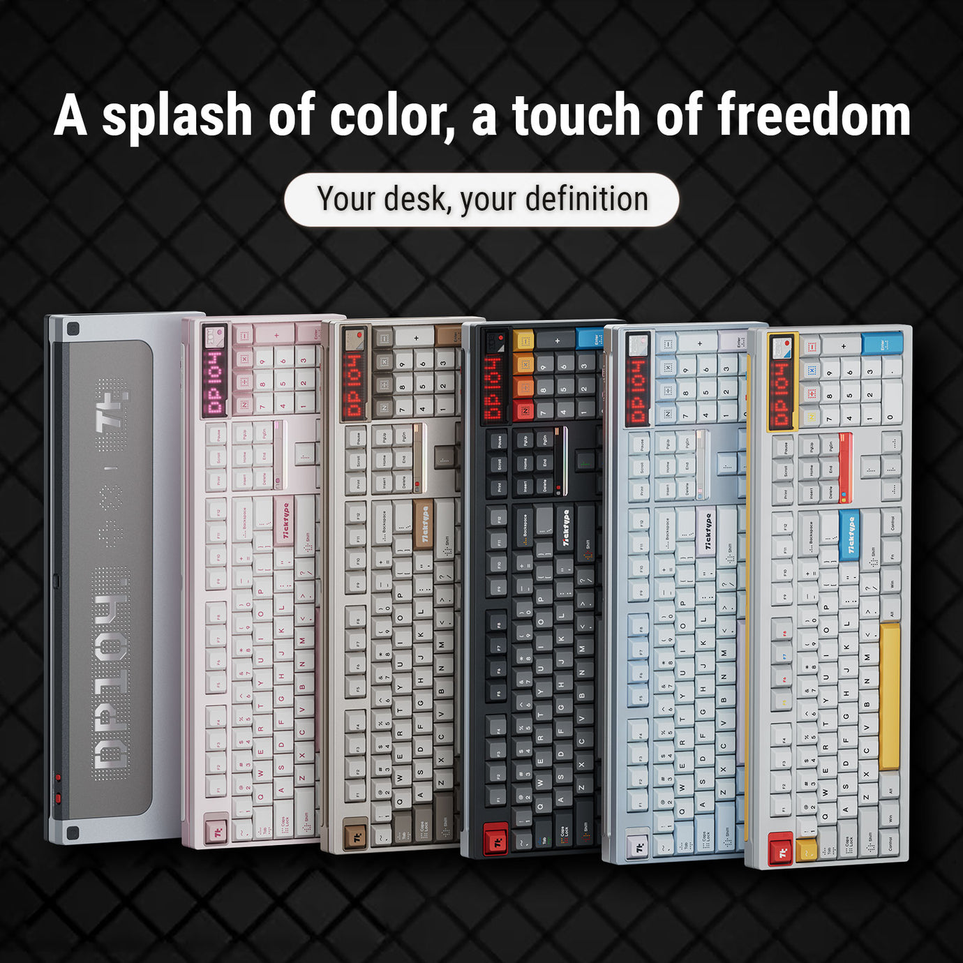 DP 104 Wireless Tri-mode Switch Mechanical Keyboard --Blue Sky & Rye L – Ticktype