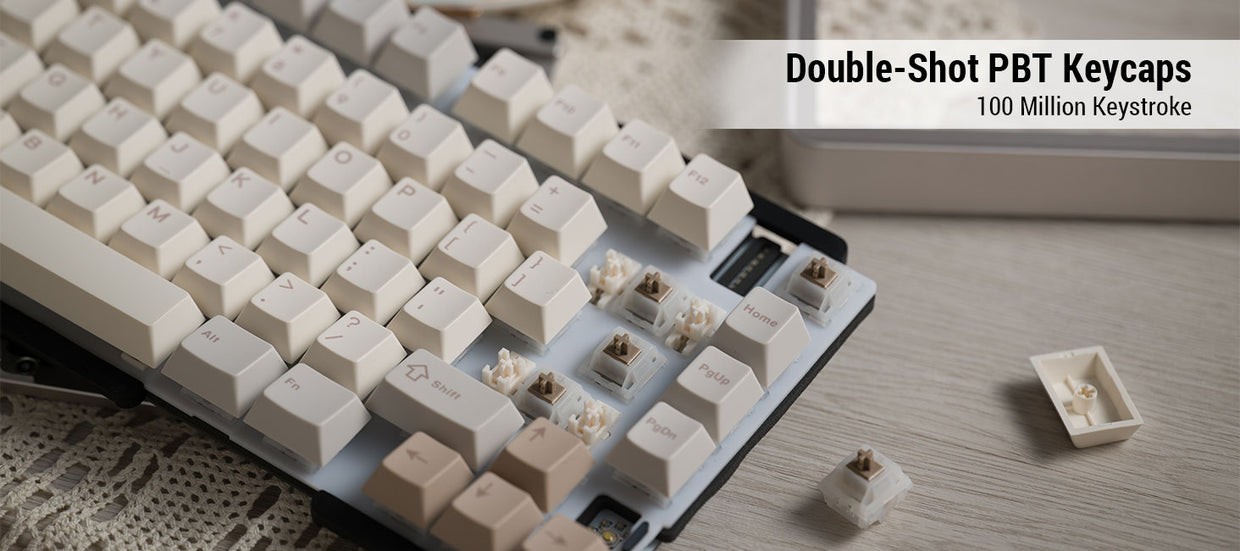 Evoworks EVO 75 Wireless Mechanical Keyboard--Anodized Sand Gold – Ticktype